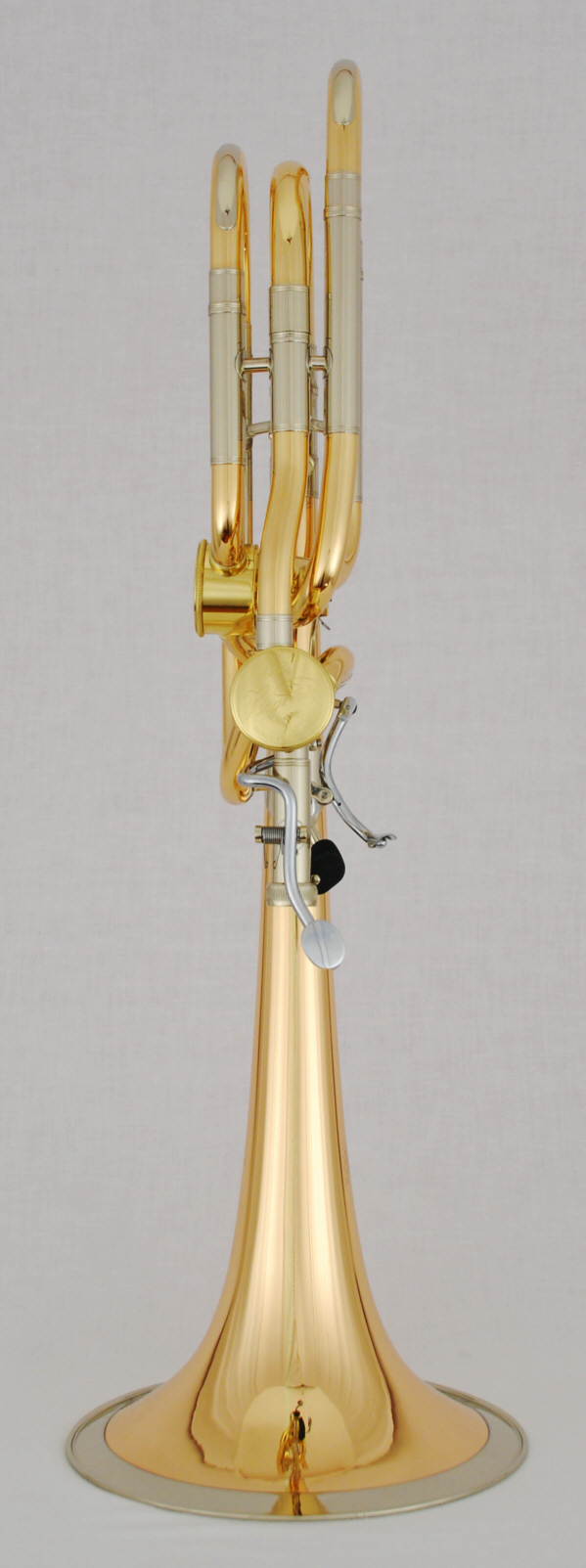 E-bass trombone with F- and D/Db-attachment, hagmann-valves